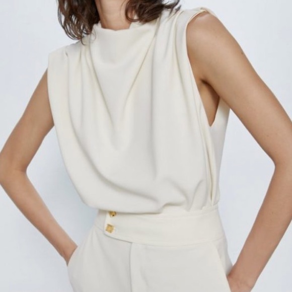 Zara | Tops | Nwt Zara Dropped Neck | Poshmark